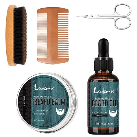 5 Stksset Baard Olie Balsem Voor Mannen Baarden Hydraterende Zorg Essentiële Olie Voor
