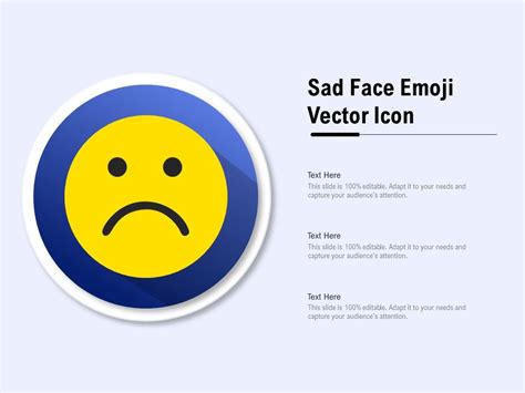 Sad Face Emoji Vector Icon Ppt Powerpoint Presentation Professional