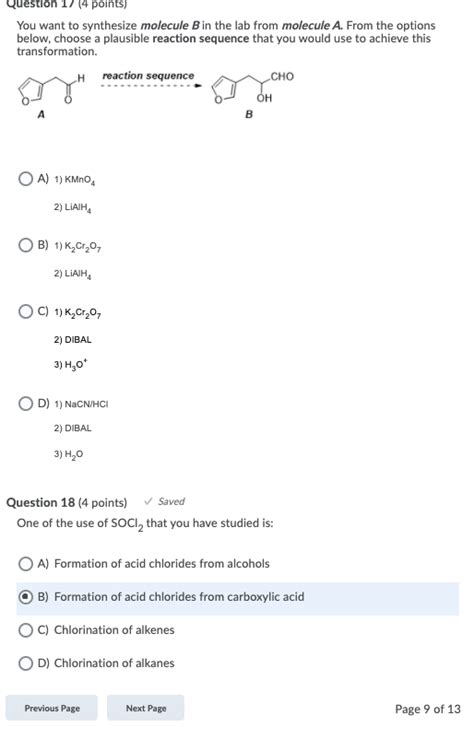 solved question 17 4 points you want to synthesize