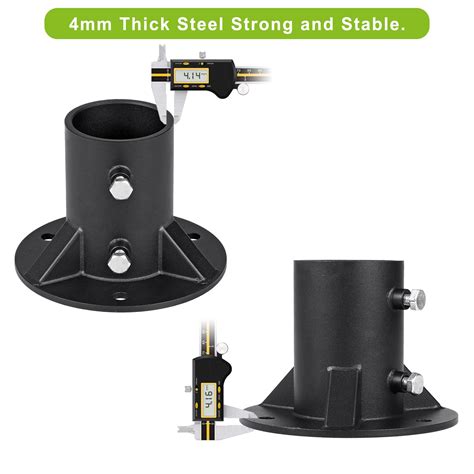 Chain Link Fence Post Floor Flange 2 1 2 Heavy Duty