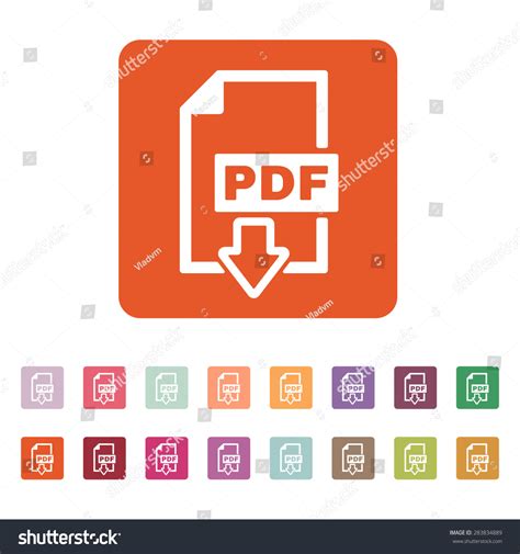 Pdf Icon File Format Symbol Flat Stock Vector 283834889 Shutterstock