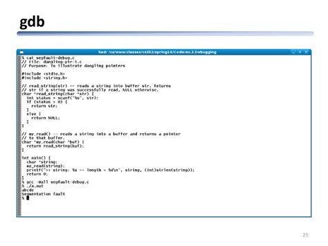 Csc 352 Debugging Tools Saumya Debray Dept Of Computer Science Ppt