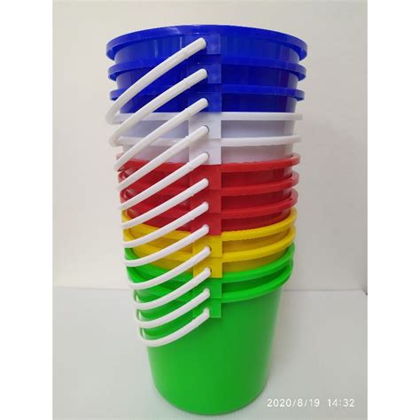 ถังพลาสติก ถังน้ำแข็ง ถังสงกรานต์ ถังตักทราย ขนาด 1 ลิตร ขายเป็นชิ้น Shopee Thailand