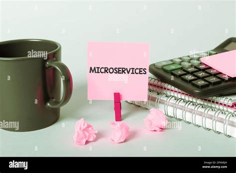 Hand Writing Sign Microservices Business Concept Software Development