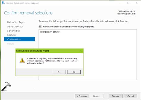 Removing Roles And Features In Windows Server