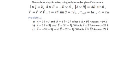 Solved Please Show Steps To Solve Using Only Formulas Given Chegg Com