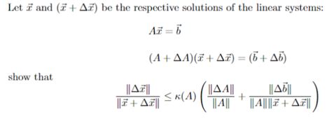 Solved Let And A Be The Respective Solutions Of The Chegg Com