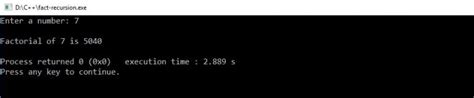 C Program To Find Factorial Using Recursive Function Source Code