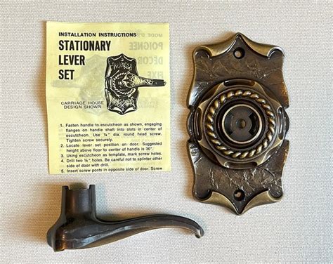 Vintage Amerock Carriage House Stationary Lever Set Etsy