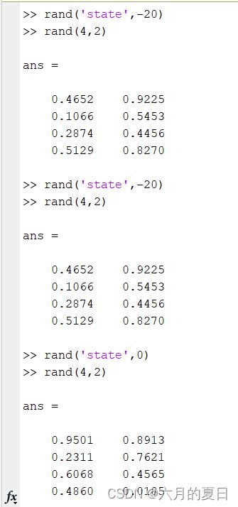 matlab算法学习 rand（‘state ， 20） rand state 15 csdn博客