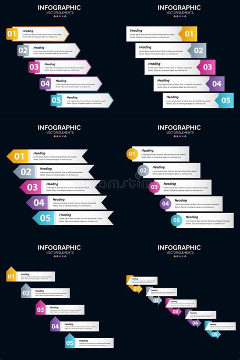 Use Our Vector 6 Infographics Pack To Add Visual Interest To Your