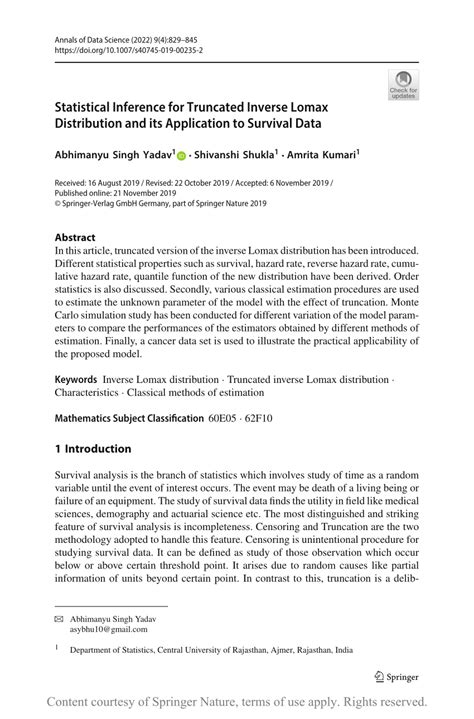 Statistical Inference For Truncated Inverse Lomax Distribution And Its Application To Survival