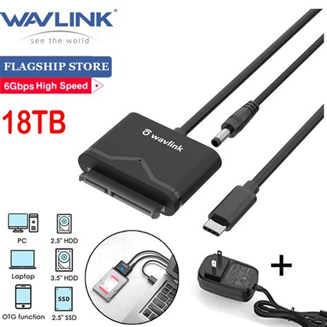 Wavlink Sata Ide Hard Disk Drive Adapter 50cm Sata 3 To Usb 30 Cable