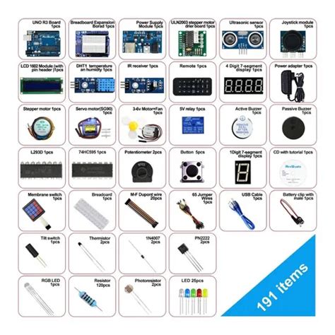 kit compatible c arduino uno r3 con español tutorial en venta en