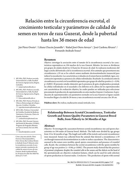 Pdf Relationship Between Scrotal Circumference Testicular Growth And