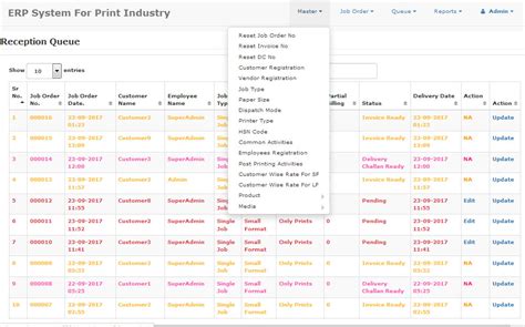 Best Online ERP Solutions Web Based Software For Printing Press Printing Industry E Vision
