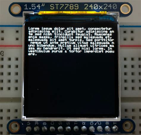 Arduino Wiring And Test Adafruit 13 And 154 240x240 Wide Angle Tft Lcd Displays Adafruit