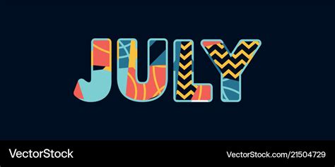July Word Art