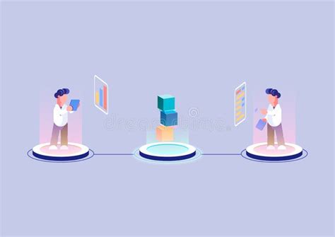 People Interacting With Charts And Analyzing Statistics Data Visualization Concept Stock