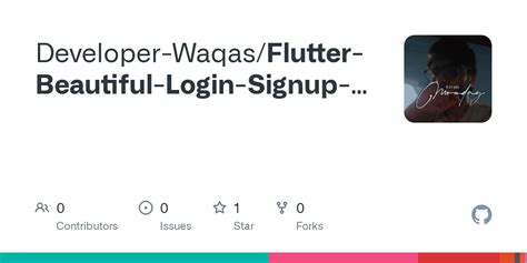 Github Developer Waqas Flutter Beautiful Login Signup Ui