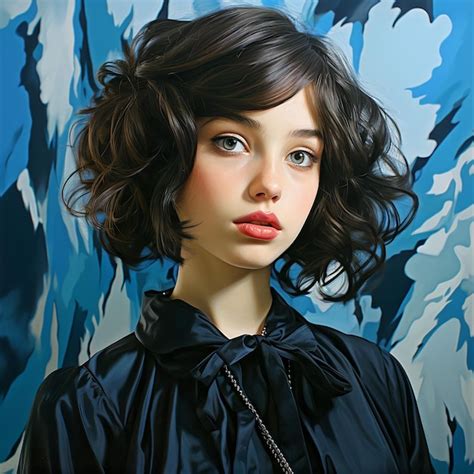 Premium Ai Image Cute Girl Illustration Hyper Realistic