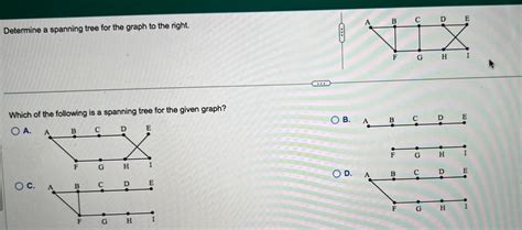 Answered Determine A Spanning Tree For The Graph To The Right Which
