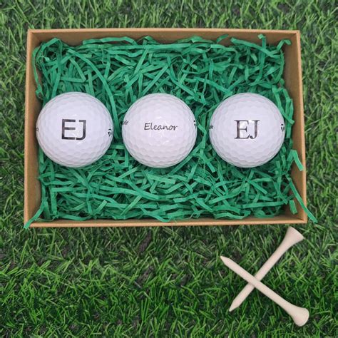 Three Personalised Golf Balls Any Name Or Initials By Ej Golf Gloves