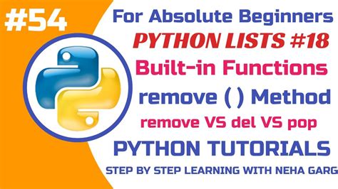 Python Remove Function Explained How To Remove Elements From A List Class CS YouTube