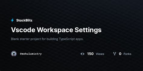 Vscode Workspace Settings Stackblitz
