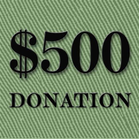 500 Donation Historic Fredericksburg Foundation Inc