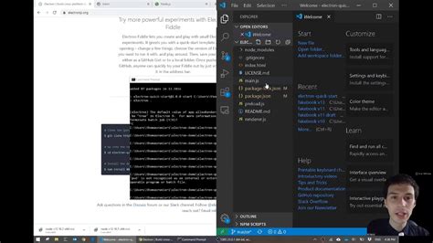 Electron Tutorial 2 Edit Content Hide Menu Bar Youtube