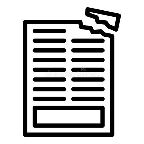 Paper Waste Icon Outline Style Stock Vector Illustration Of Food