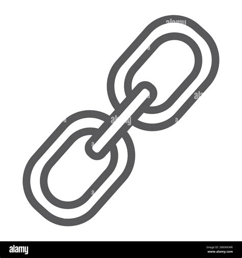 Link Line Icon Connection And Attach Chain Sign Vector Graphics A