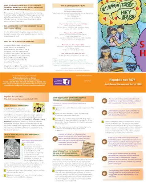 Philippines Republic Act 7877 Anti Sexual Harassment Law Summary Pdf