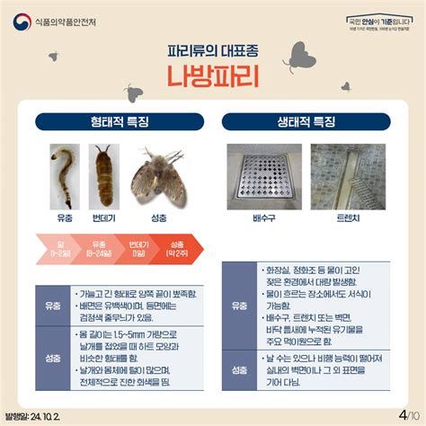 대한민국 식품의약품안전처 식품 중 많이 발생하는 이물벌레의 특징 및 관리방법 Q 식품 이물