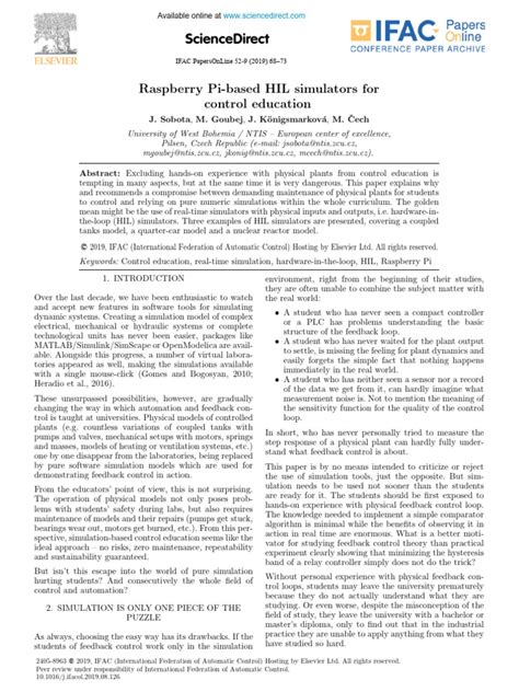 Raspberry Pi Based Hil Simulators Pdf Simulation Computing
