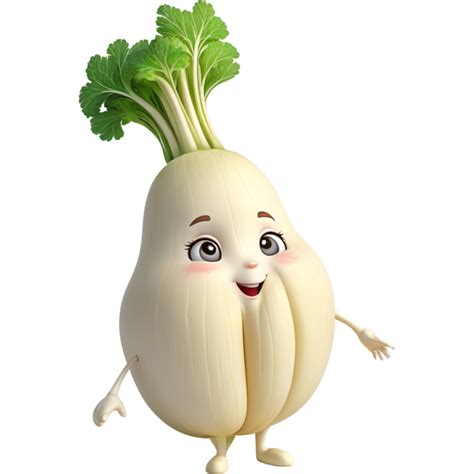 White Parsnip 3d Illustration Ai Generative 29290311 Png