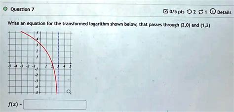 solved question 7 c05 pts 02 1 0 details write an equation for the