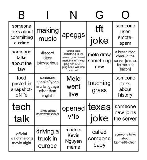 Clover Bingo Card