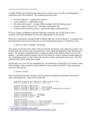 Cooking Perl With Chef Real World Tutorial With Jitterbug PDF