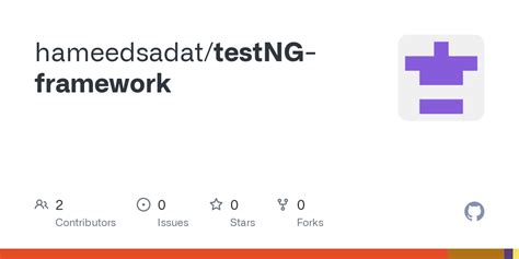 GitHub Hameedsadat TestNG Framework
