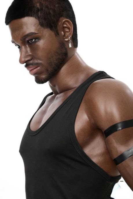 Black Male Sex Doll Alfred Strips Naked And Shows His Six Pack And Tiny