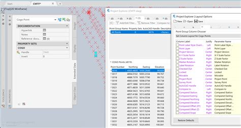Project Explorer Point Group Not Displaying Property Data Sets