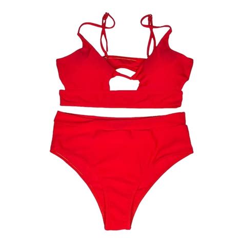 Red Bikini Etsy