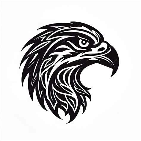 Premium Ai Image Eagle Hawk Head Celtic Symbol Tribal Tattoo Design
