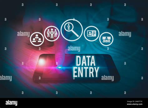 Writing Note Showing Data Entry Business Concept For Process Of Inputting Data Or Information
