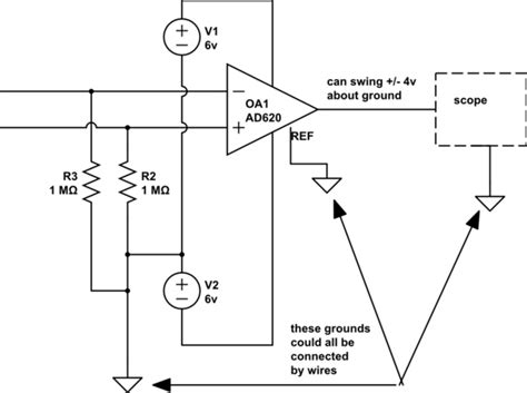 Instrumentation Amplifier Ad620 Dc Offset Electrical Engineering