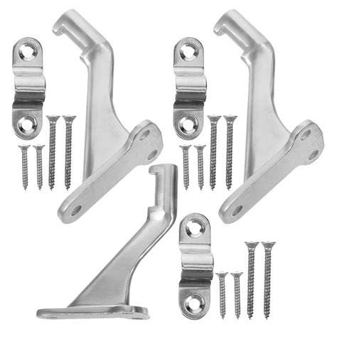 Unbranded 3 Sets Stainless Steel Handrails Brackets Handrail Bracket Hand Railing Brackets