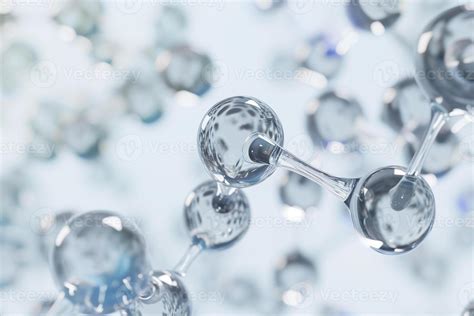 Ai Generated Molecular Structure Abstract Background With Molecules