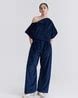 Buy Navy Blue Trousers & Pants for Women by No Grey Area Online | Ajio.com